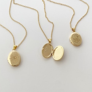 Sun Photo Locket Necklace Gold - Etsy