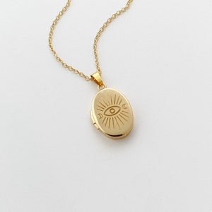 Sun Photo Locket Necklace Gold - Etsy