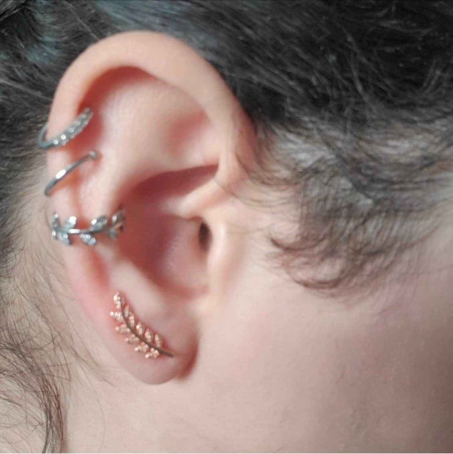 Small Ear Climber, Earrings, Gold, Rose Gold, Silver - Etsy