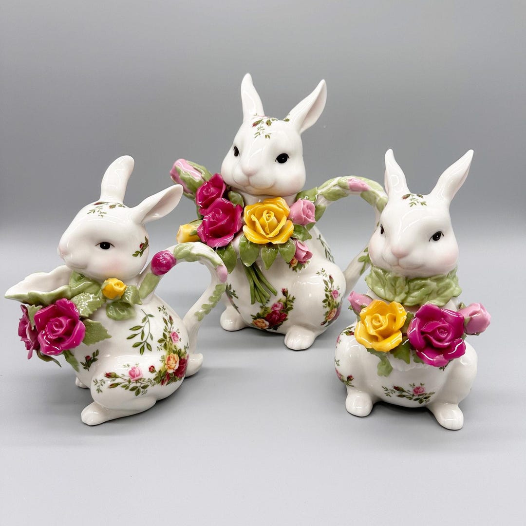 1962 Royal Albert Old Country Roses Bunny Tea Set Creamer Sugar - Etsy