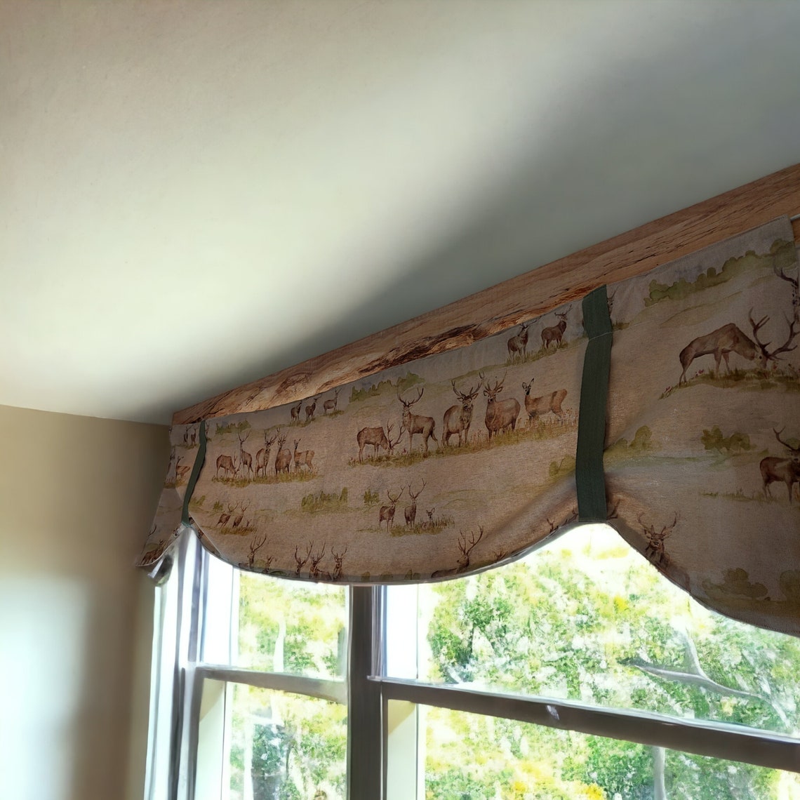 Window Dressing Valance Stag Curtain - Etsy UK