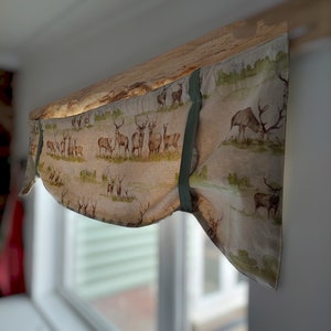 Window Dressing Valance Stag Curtain - Etsy UK