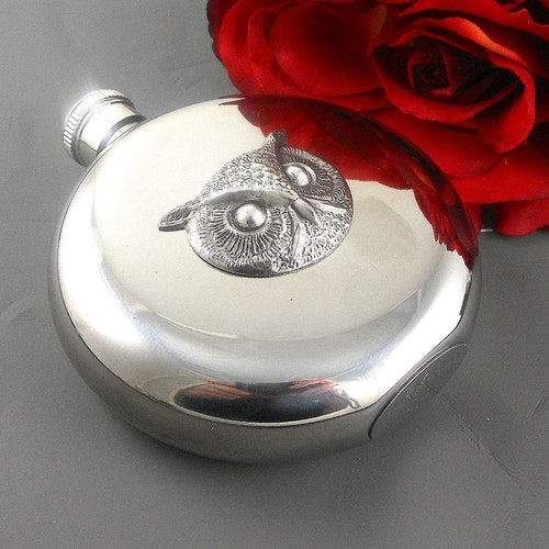 Round Steampunk Bat Flask Gothic Victorian Stainless Steel - Etsy