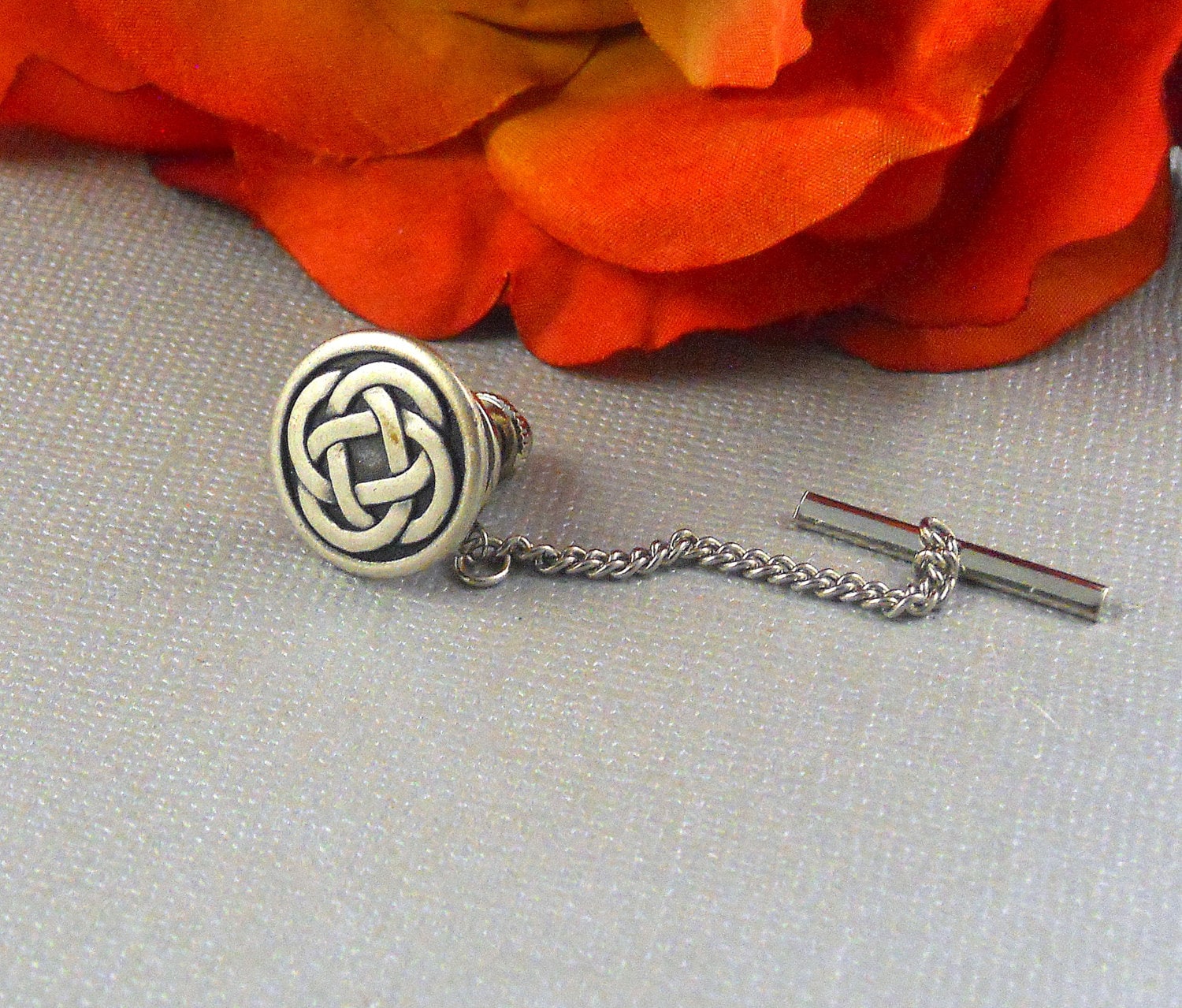 Celtic Knot Tie Tack Irish Good Luck Vintage Inspired | Etsy