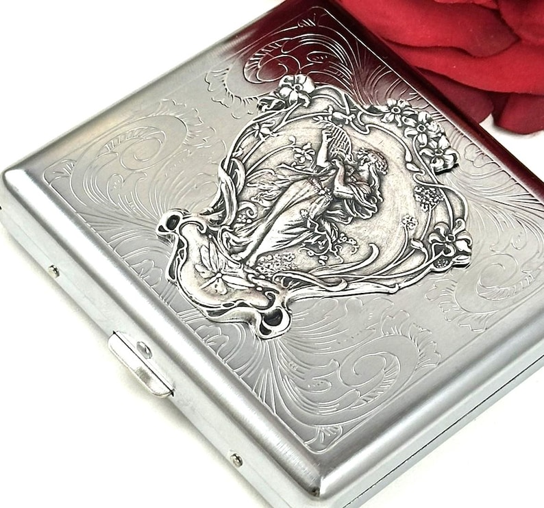 Smoking Accessories Cigarettes Silver Case Holder Unisex Gothic ...