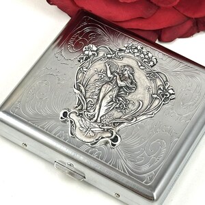 Smoking Accessories Cigarettes Silver Case Holder Unisex Gothic ...