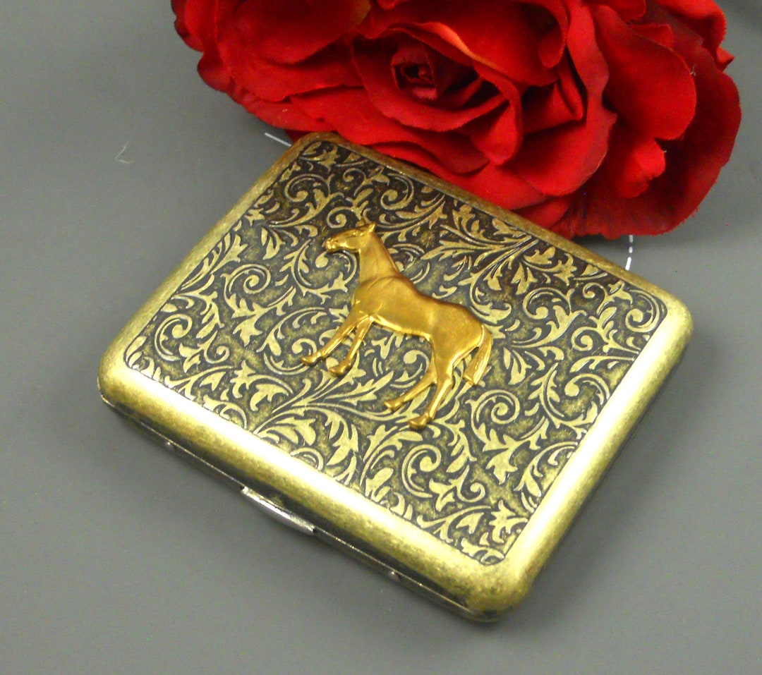 Cigarette Case, Horse, Horse Box Money Holder, Safari Vintage Victorian ...