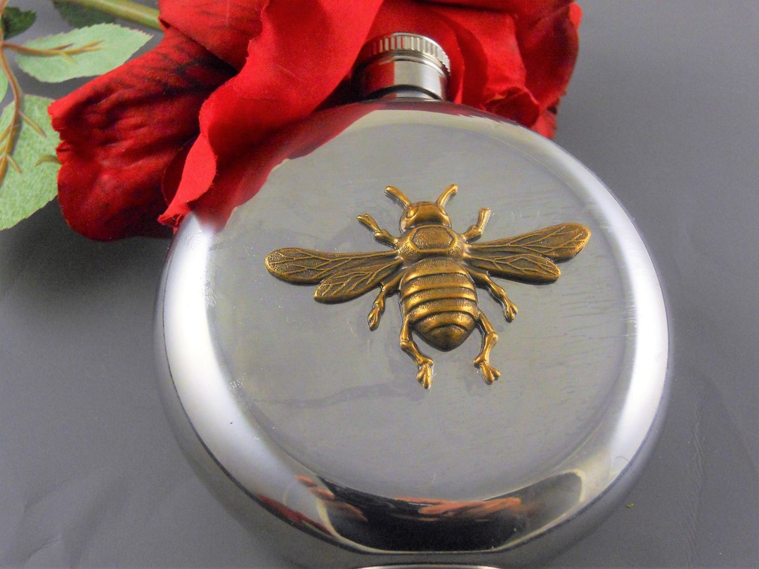Bronze Bee Flask, Honey Bee, Insect, Bug, Vintage Inspired Gothic ...