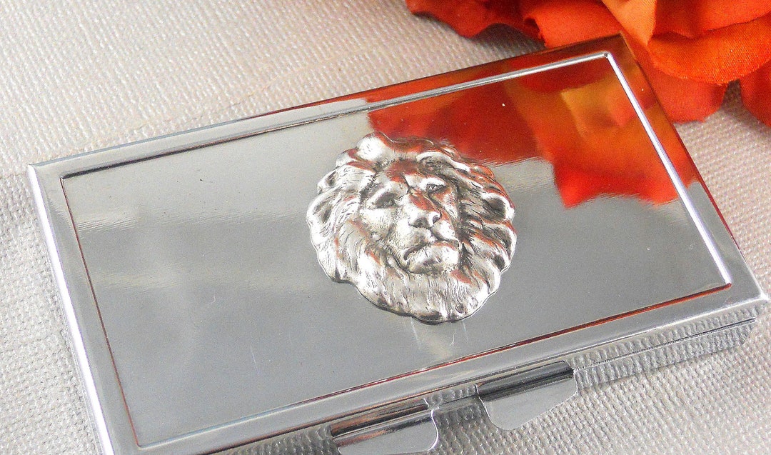 Silver Weekly Pill Box, Lion Head, Steampunk Medicine Case - Etsy