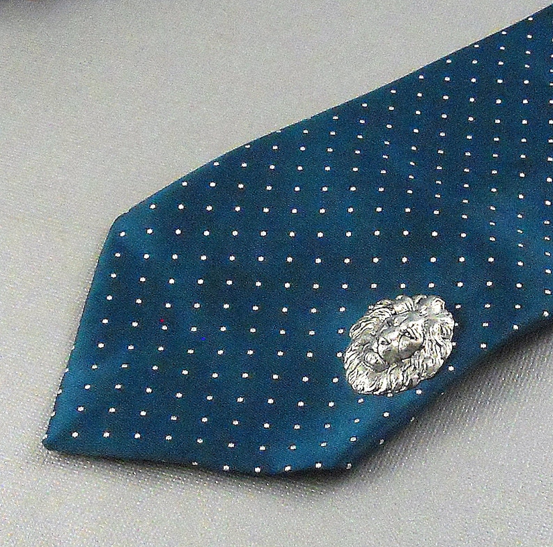 Antique Silver Lions Head Tie Pin Zodiac Leo Tie Tack Pin - Etsy