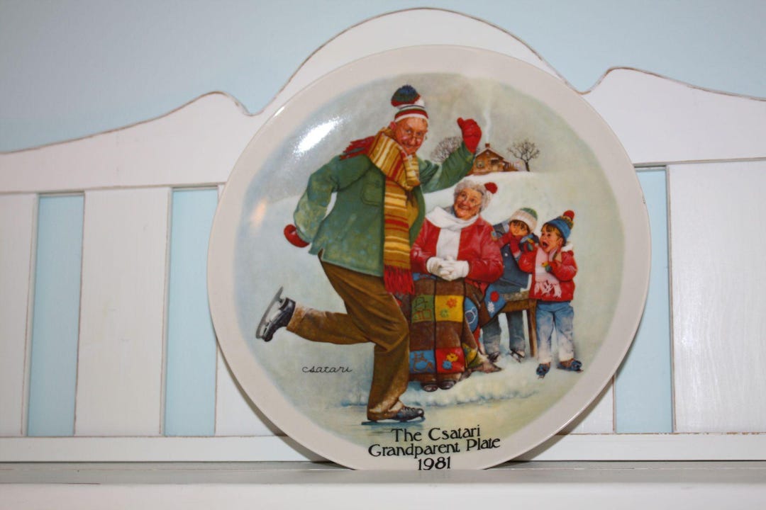 Vintage Knowles the Csatari Grandparents Series Decorative Plate 1981 ...