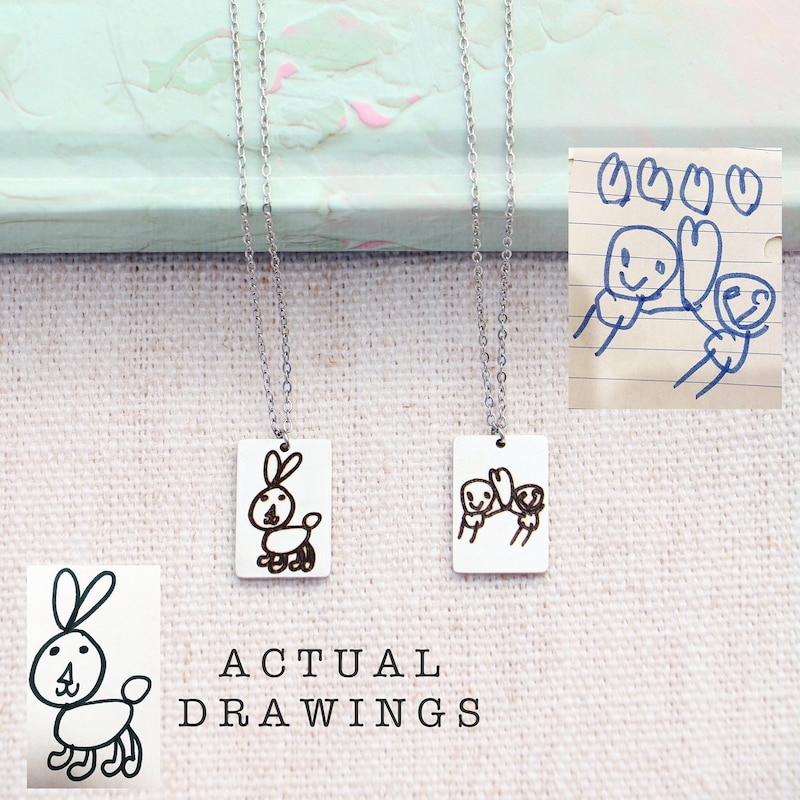 Drawing Necklace - Etsy