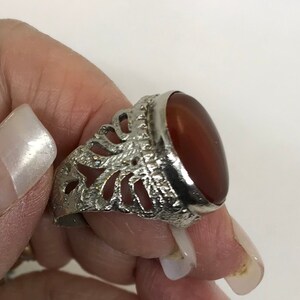 Beautiful Artisan Sterling Silver Agate Ring Sz 8. 5 Grms, Stone is ...