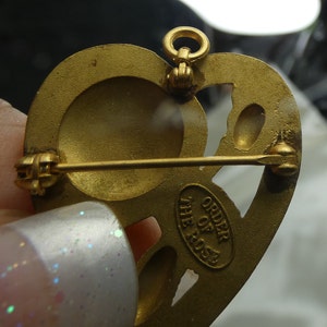 10 Kt Yellow Gold Beta Sigma Phi Sorority Order of the Rose Pin Pendant ...