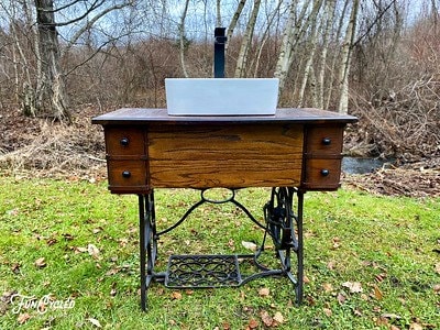 Antique Sewing Machine Bathroom Vanity - Etsy