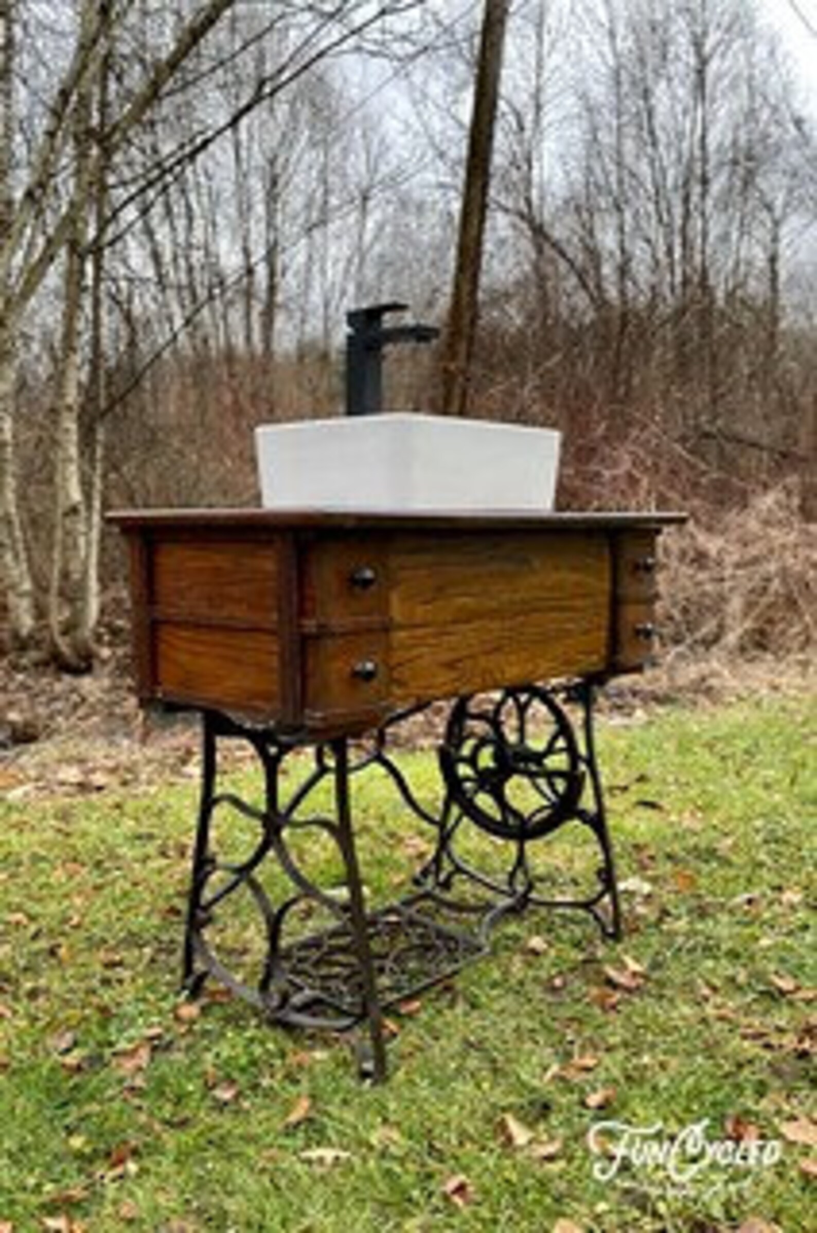 Antique Sewing Machine Bathroom Vanity - Etsy