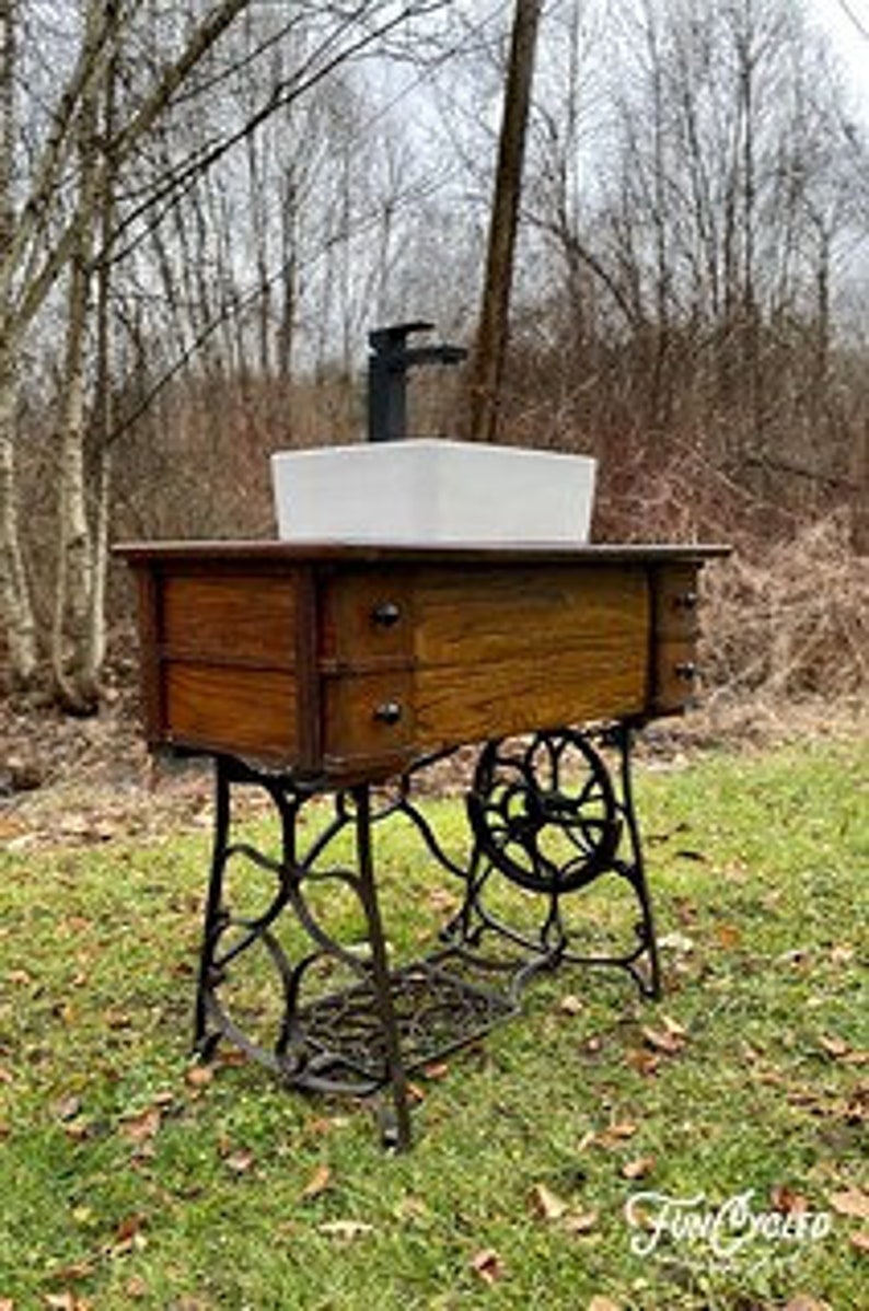 Antique Sewing Machine Bathroom Vanity - Etsy