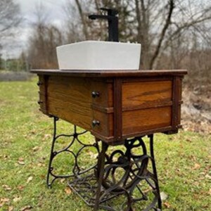 Antique Sewing Machine Bathroom Vanity - Etsy