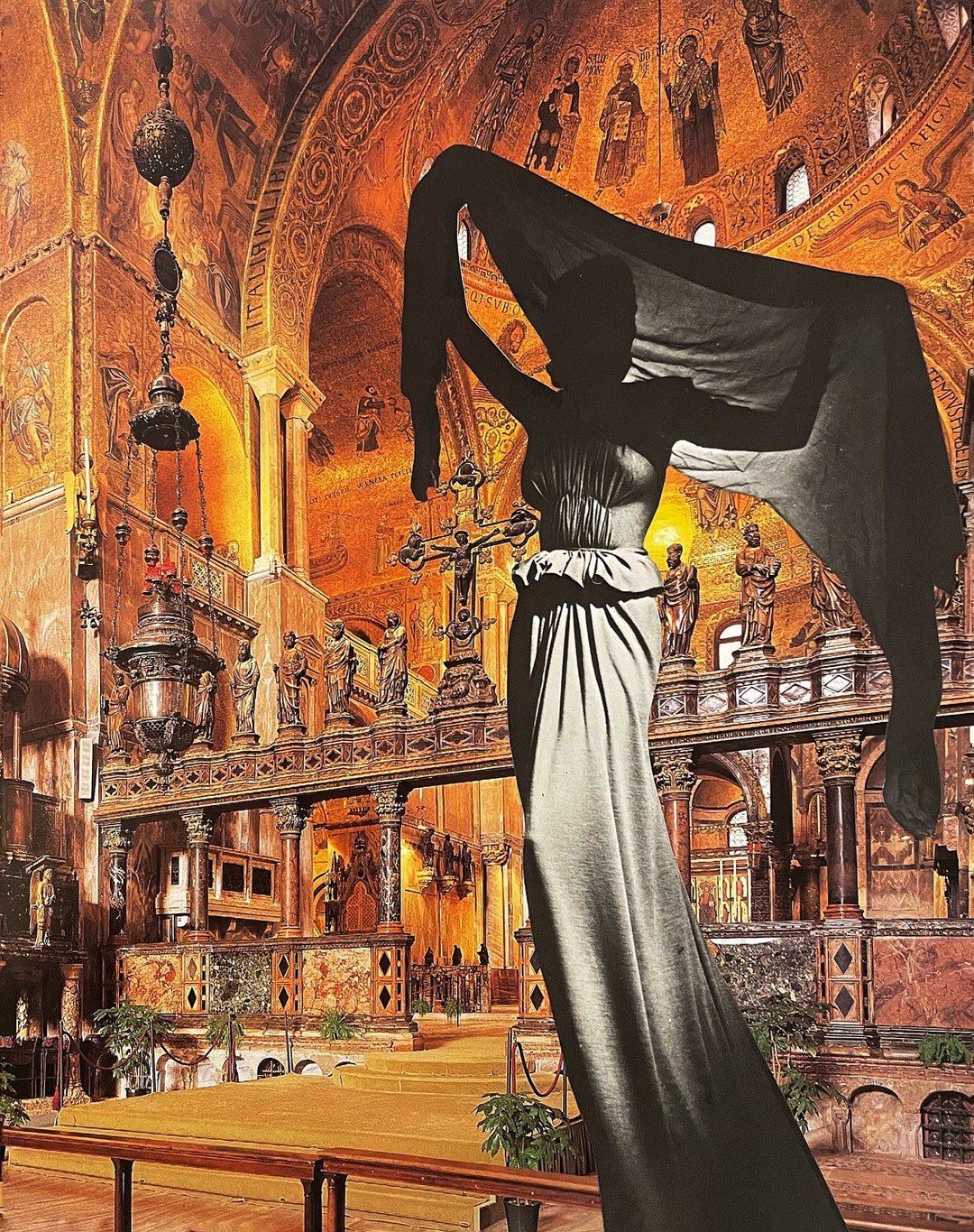 Veils Art Print: 11”x14” Surreal Paper Collage - Etsy