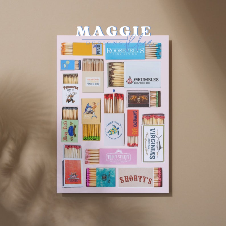 Port Aransas Matchbooks Instant Download | P R I N T A B L E | Coastal ...