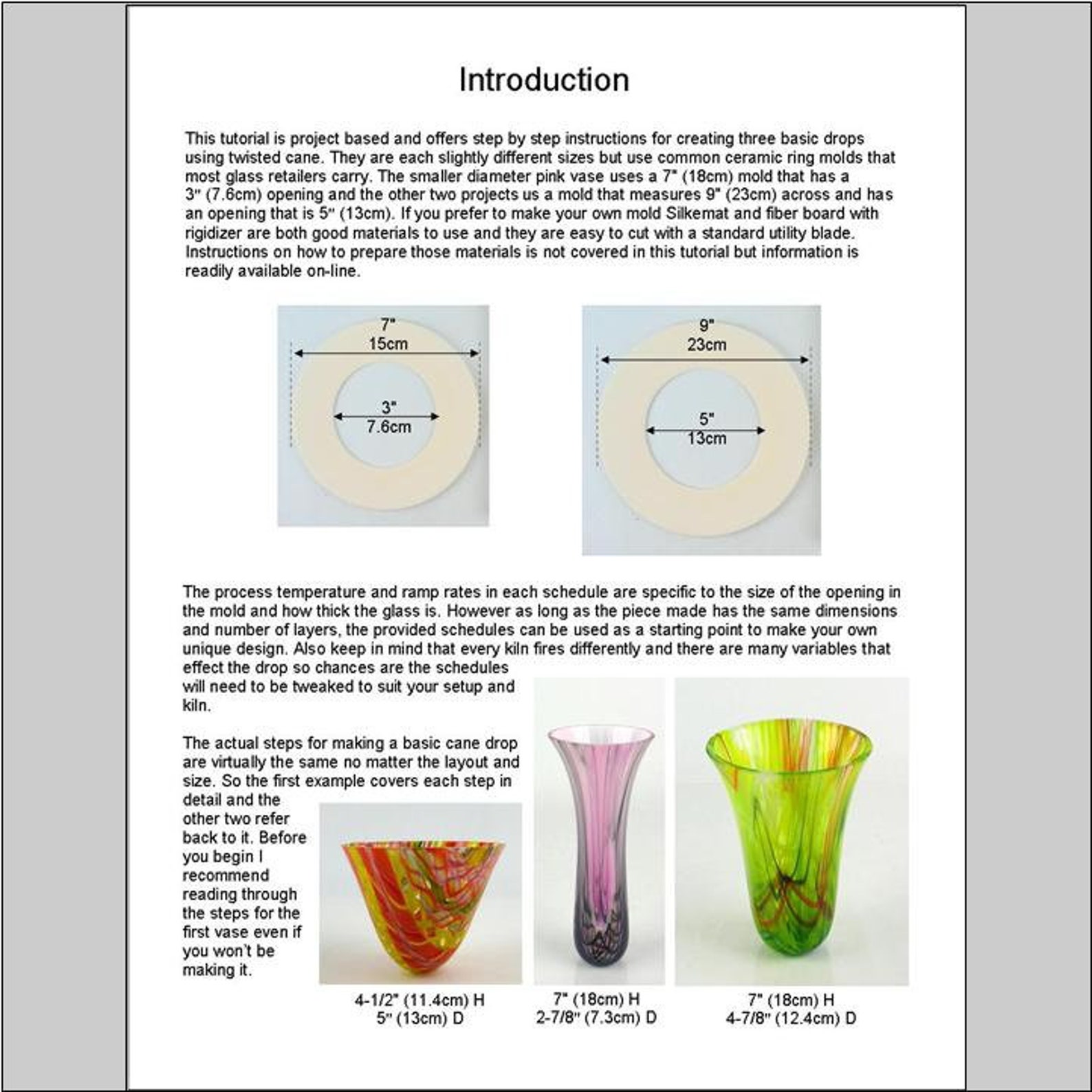 Fusing With Twisted Cane; Three Cane Drops, E-tutorial, PDF Digital Download - Etsy