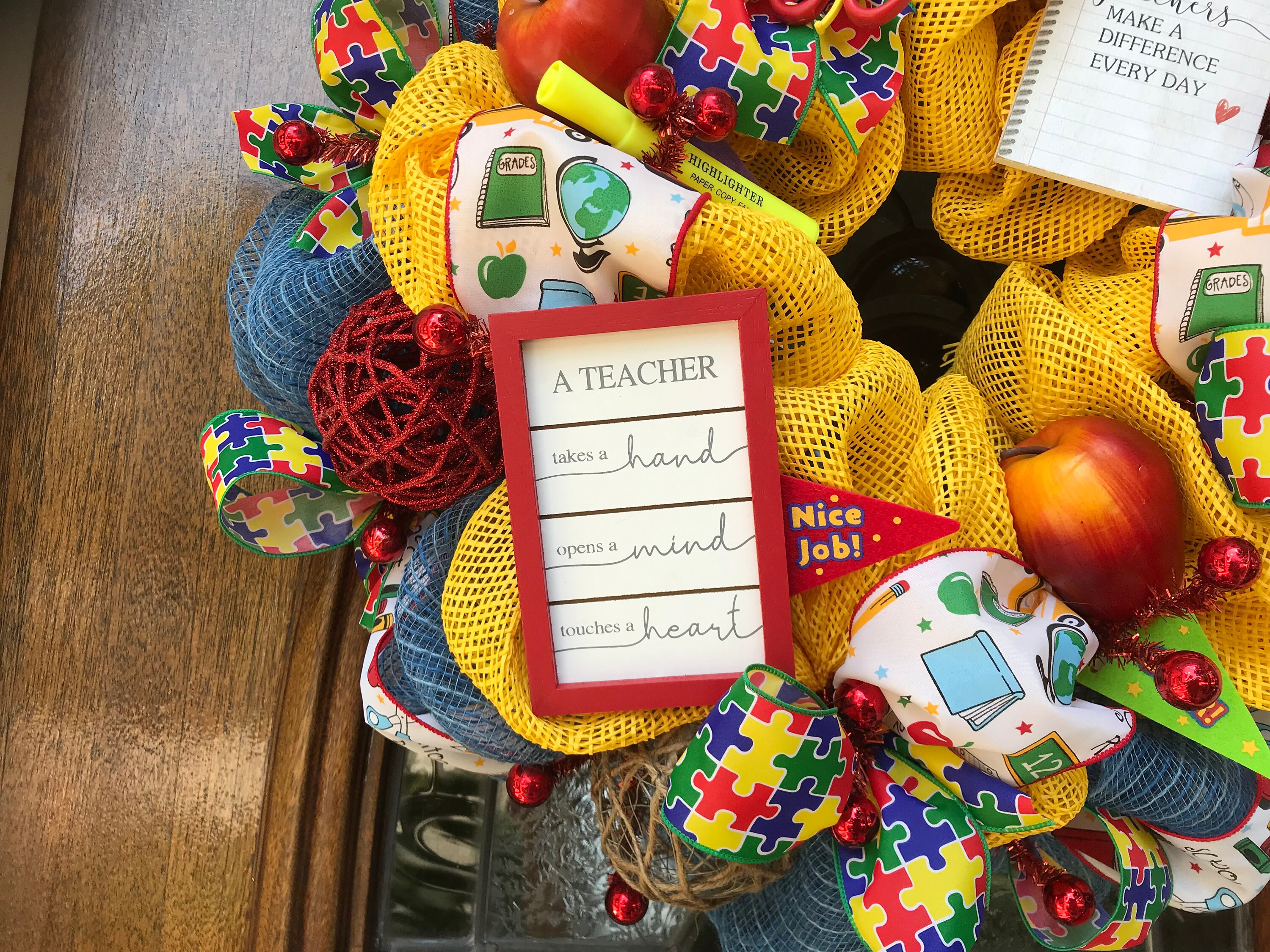 Corona de maestros de regreso a la escuela - Etsy España