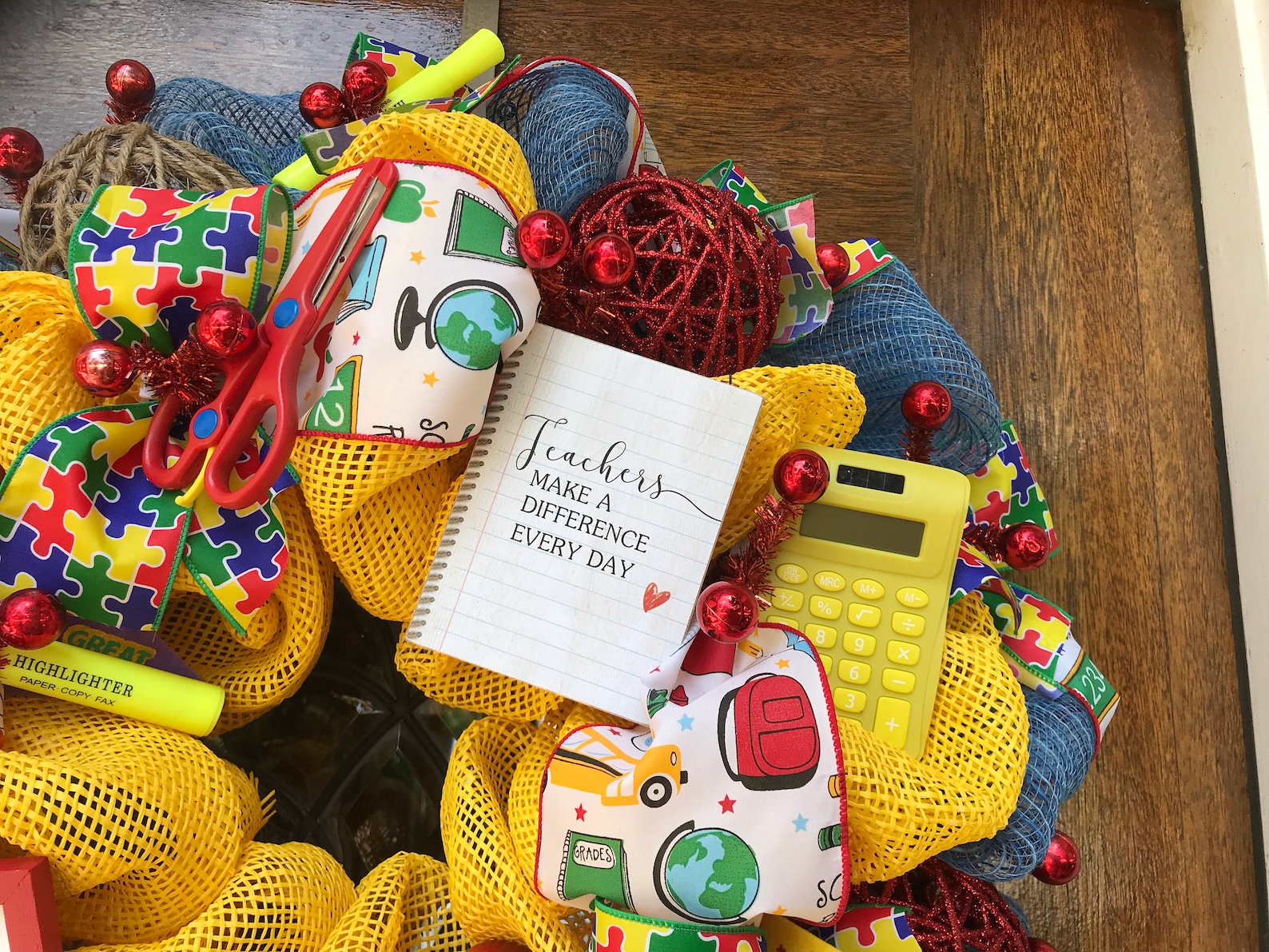 Corona de maestros de regreso a la escuela - Etsy España