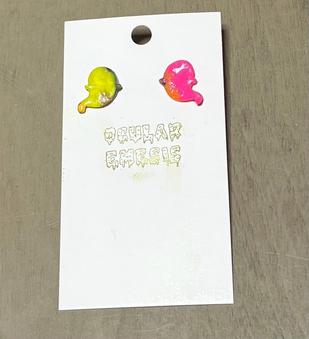 Colorful Polymer Clay Ghost Studs - Etsy