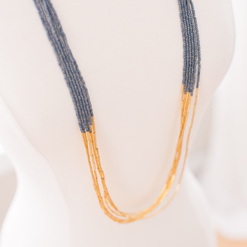 Multi Strand Seed Bead Necklace - Etsy