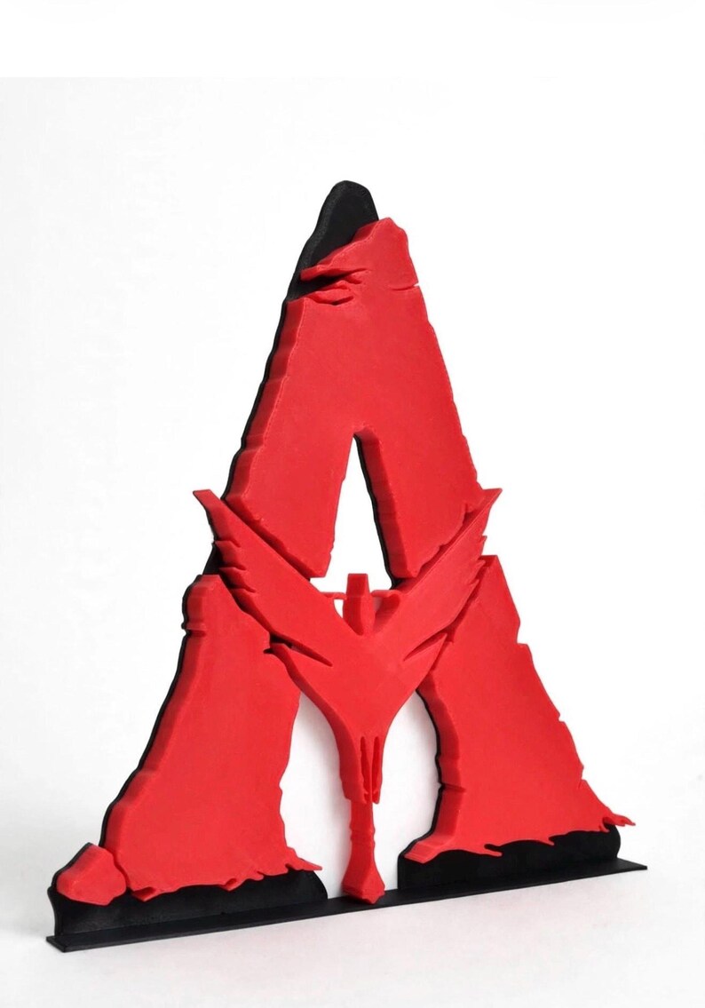 Gaming Desk Decor, Red and Black Letter A Statue | 3D Printed Fan Art ...