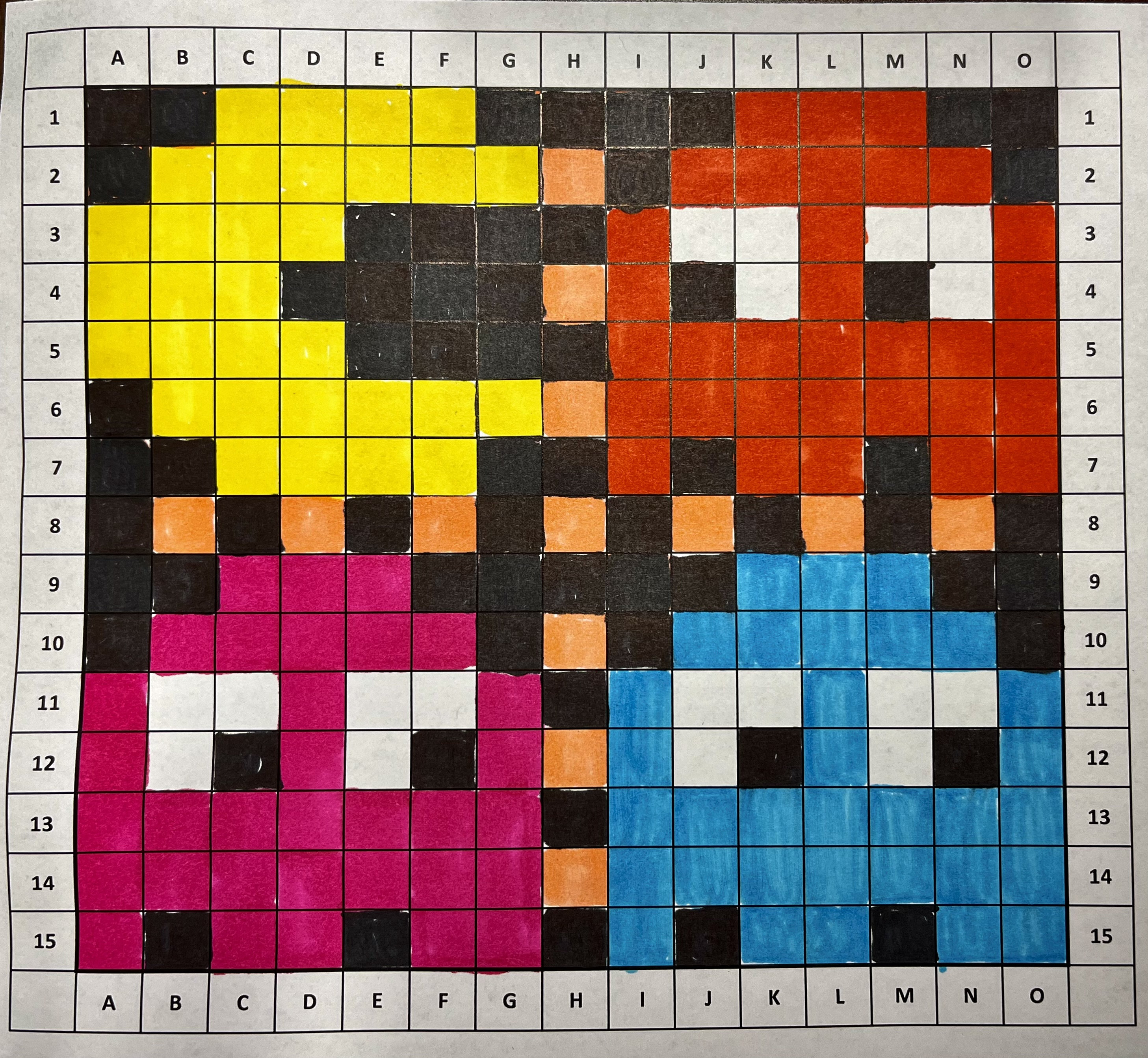 Pac-man Crocheted Granny Square Blanket Pattern - Etsy