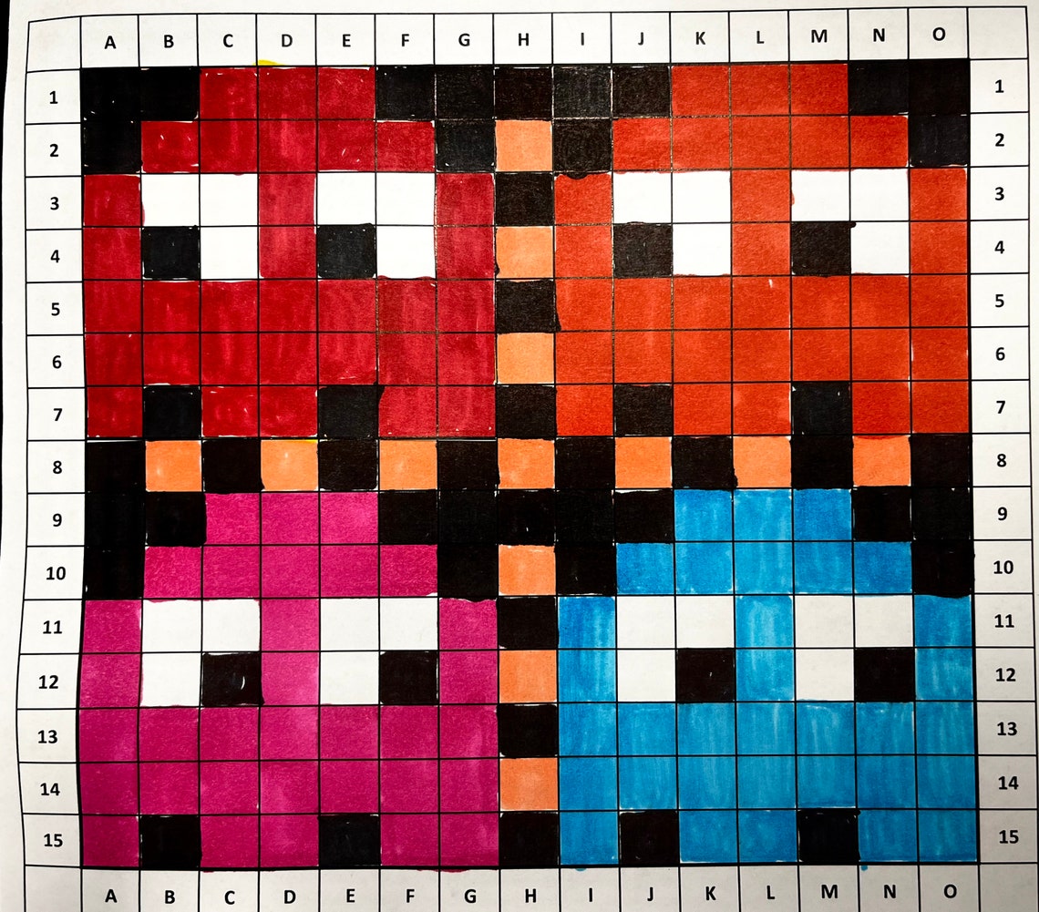 Pac-man Crocheted Granny Square Blanket Pattern - Etsy