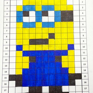 Minion Crocheted Granny Square Blanket Pattern - Etsy