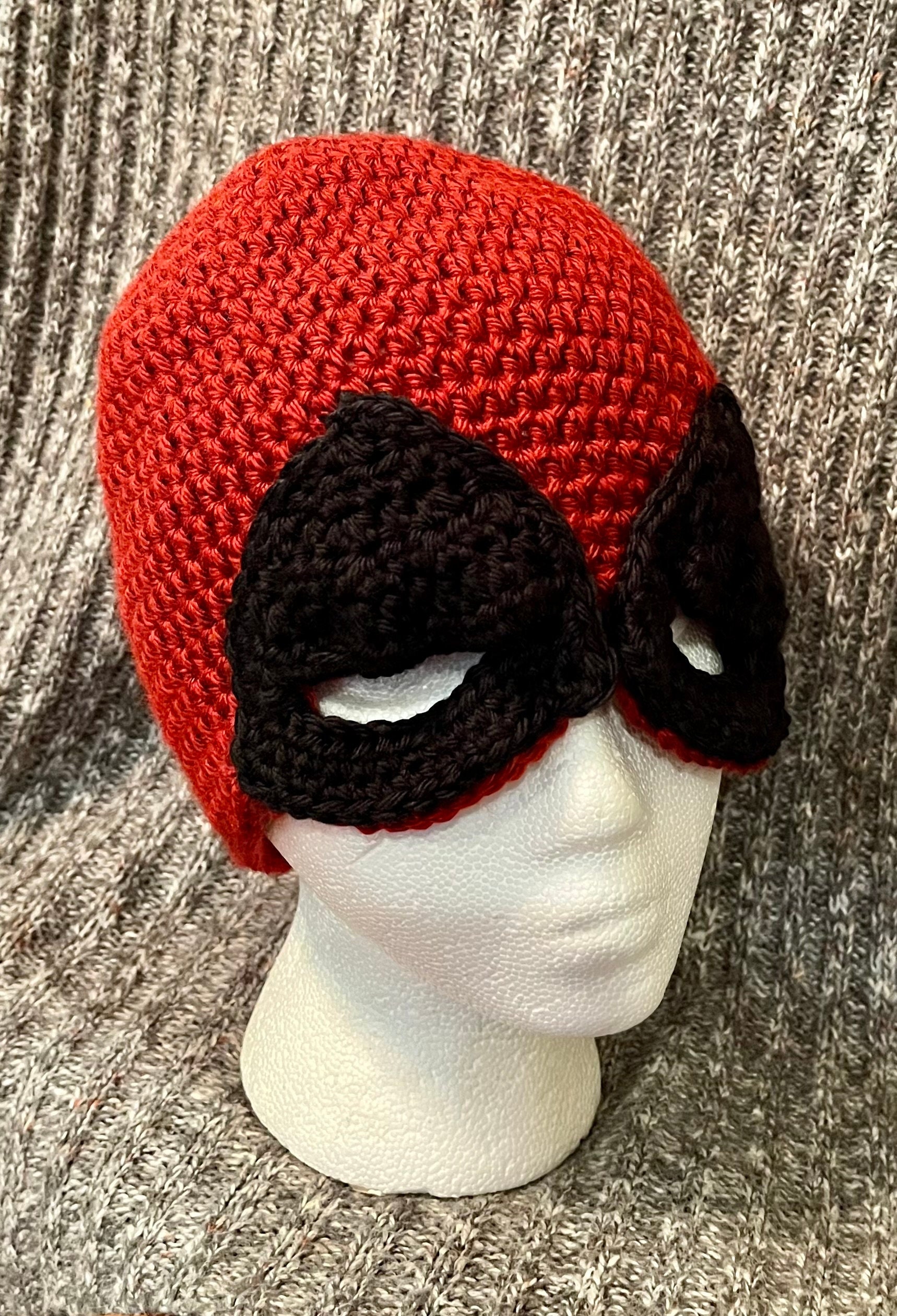 Deadpool Crochet Hat Pattern, Superhero Hat Pattern - Etsy