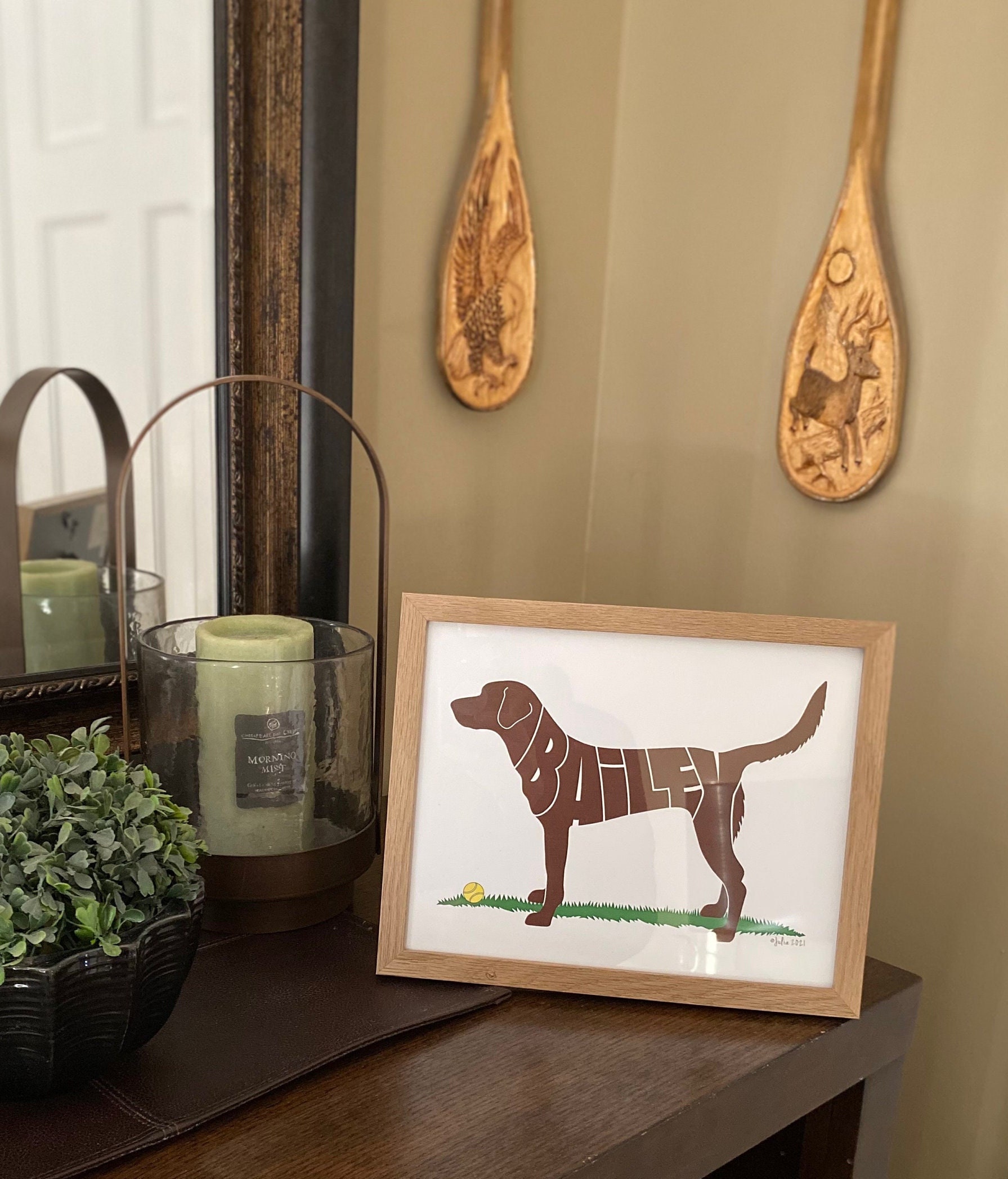 Canoe Lab 7" X 5" (or Larger) Personalized Miniature Chocolate Lab ...