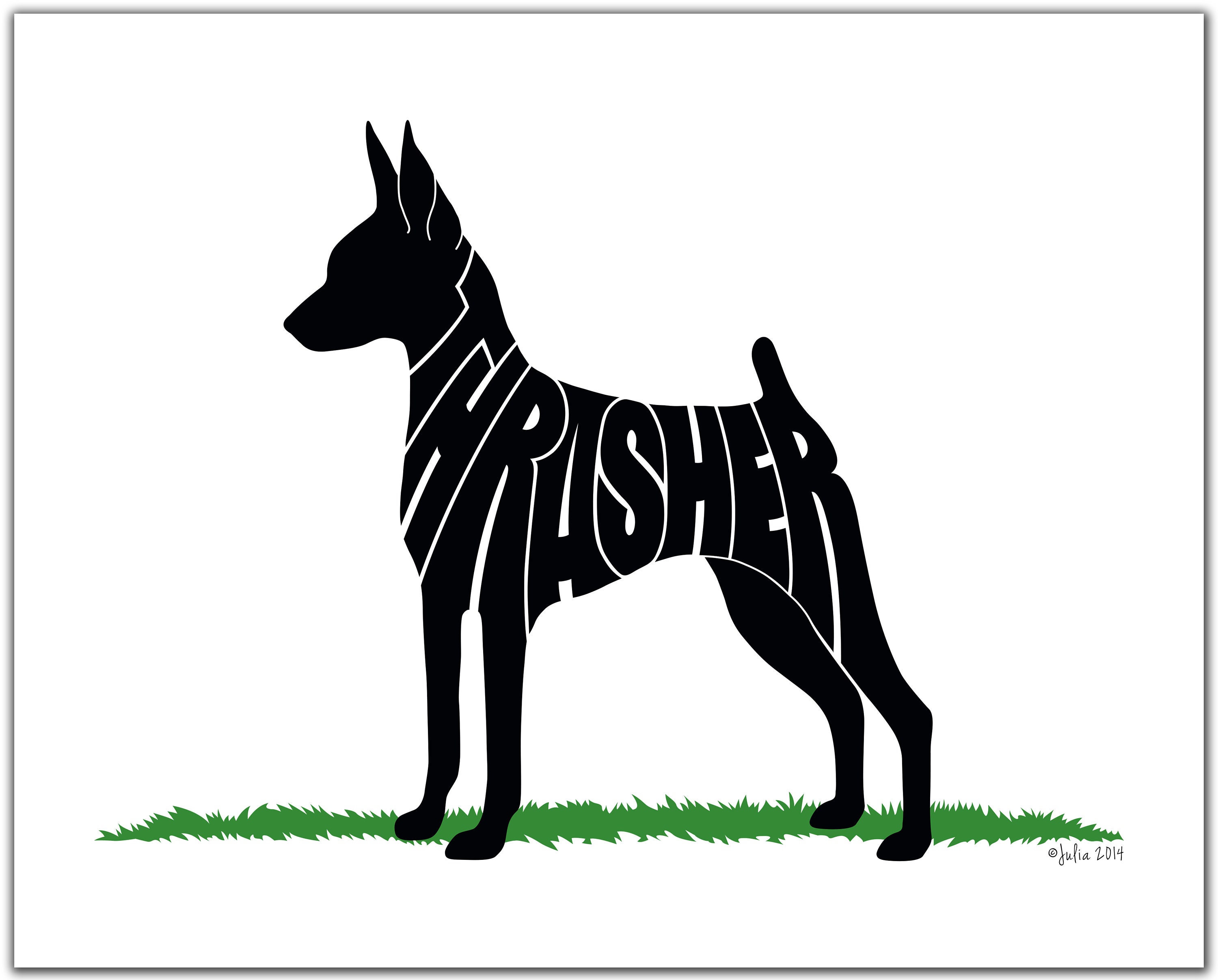 Personalized Miniature Pinscher 7 X 5 or Larger Miniature Pinscher ...