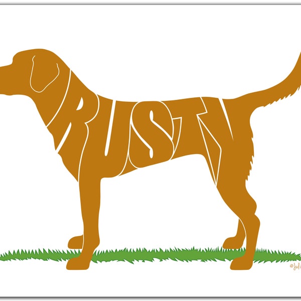 Personalised Red Fox Lab - Etsy