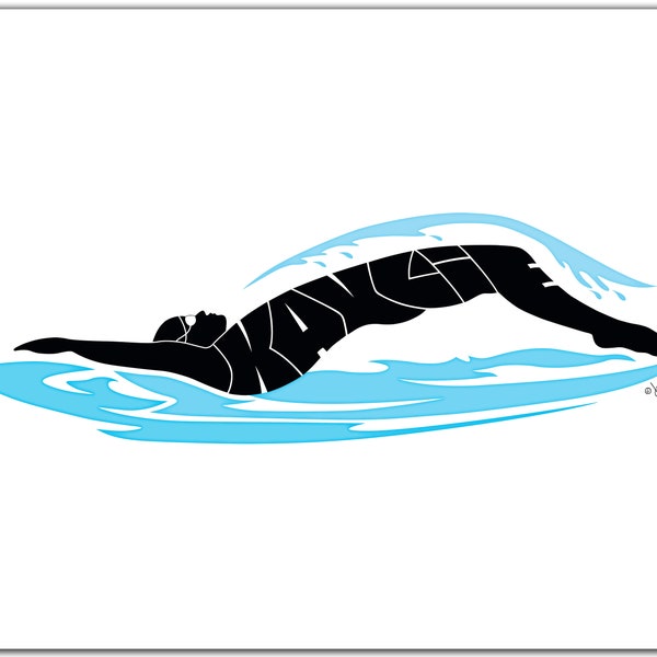 Swimmer Silhouette - Etsy