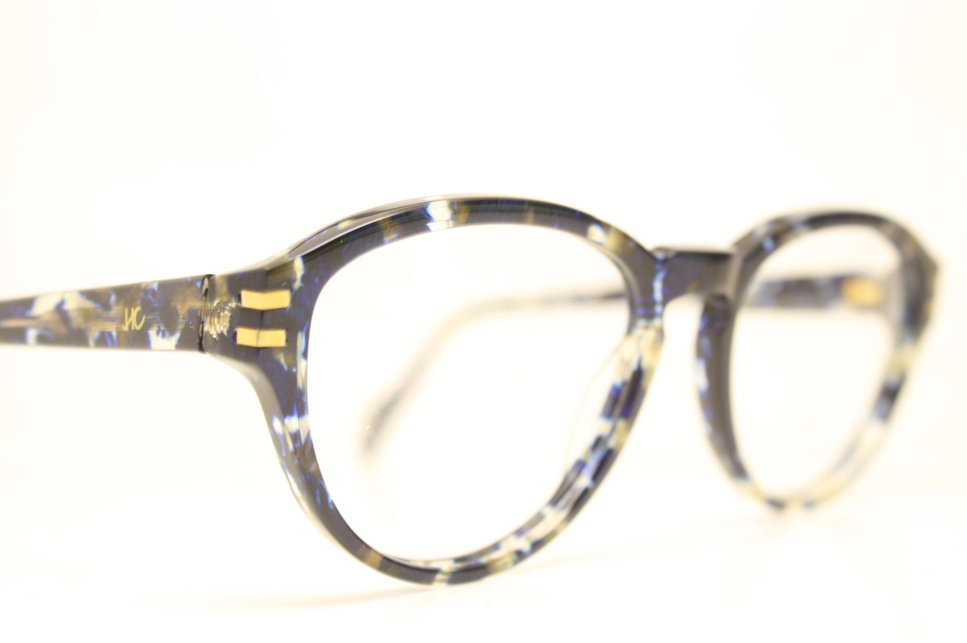 Unused Blue Gold Vintage Eyeglasses Haute Couture Retro New | Etsy