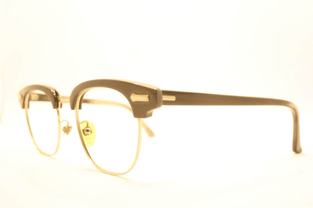 RONSIR Black Vintage Browline 1950s 1960s Eyeglasses - Etsy