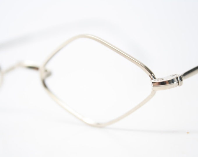Unique Vintage Eyeglasses Diamond Shape Silver Retro Frames - Etsy