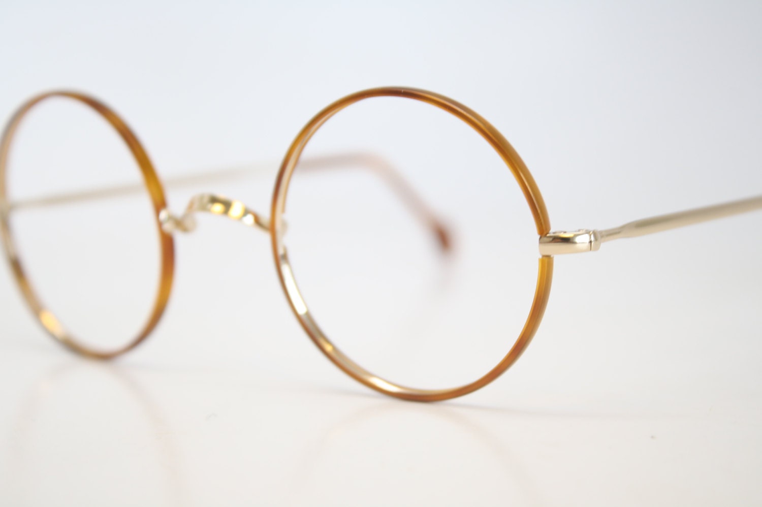 Vintage Eyeglasses Unused Gold Tortoise Frames Retro Eyeglass Frames ...