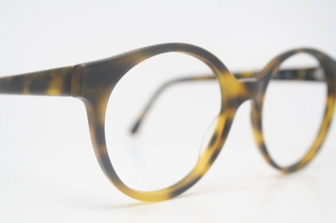 Vintage Eyeglass Frames Olive Tortoise Retro P3 Shaped 1980's Glasses ...