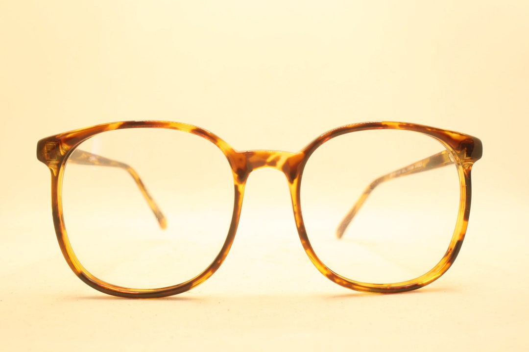 Vintage Eyeglass Brown Amber Frames Retro Glasses 1980's Mainstreet ...