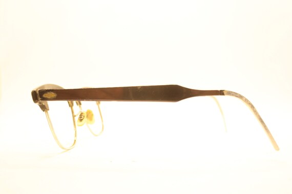Brown Vintage Browline 1950s 1960s Eyeglasses - Gem