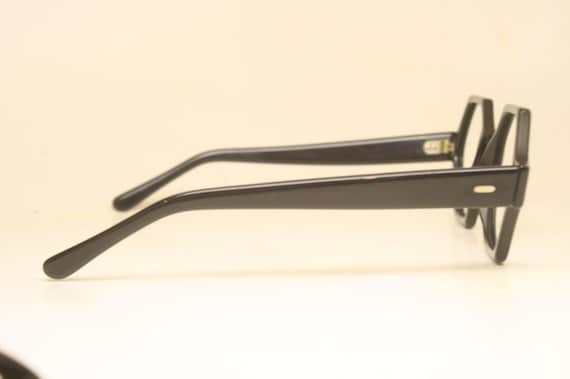Black Octagonal Vintage Eyeglasses Retro Glasses Fram Gem