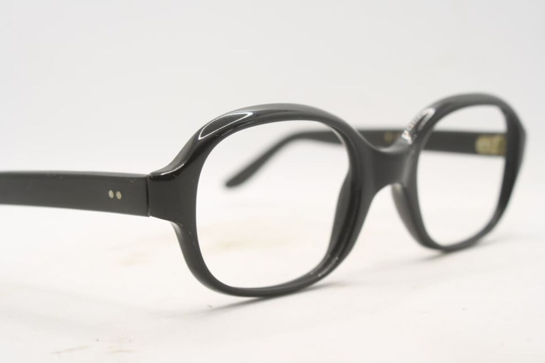 Vintage Eyeglasses Black New Old Stock 1970s Retro Eyeglass Frames - Etsy