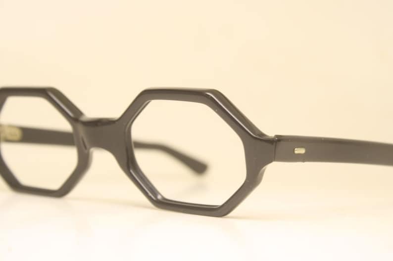 Black Octagonal Vintage Eyeglasses Retro Glasses Frames - Etsy