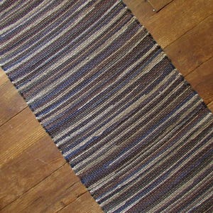 Traditional Hit or Miss Rag Rug Handwoven Hardworking Earth Friendly 22 ...