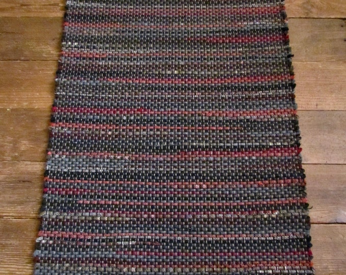 Handwoven Wool Rag Rug Runner 24" X 63" - Etsy